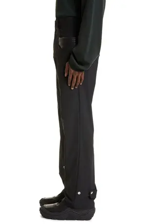 Kiko Kostadinov Mcnamara Uniform Stretch Nylon & Leather Trousers